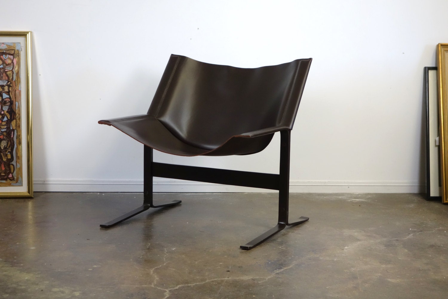 Clement Meadmore Mid Century Leather Sling Chair Model 248 – Haute Juice