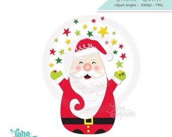 Items similar to Santa Hat Clip Art Christmas Stocking Digital Clipart ...