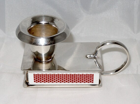 Bellini Brazil Silver Plate Individual Candlestick and Match