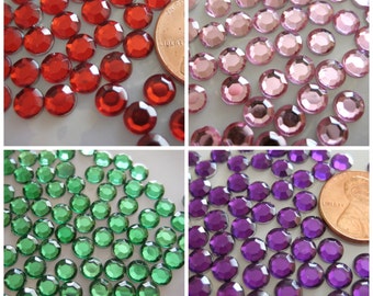 15 mm Pink Rhinestone Acrylic Flower for by TinyLittleCharms
