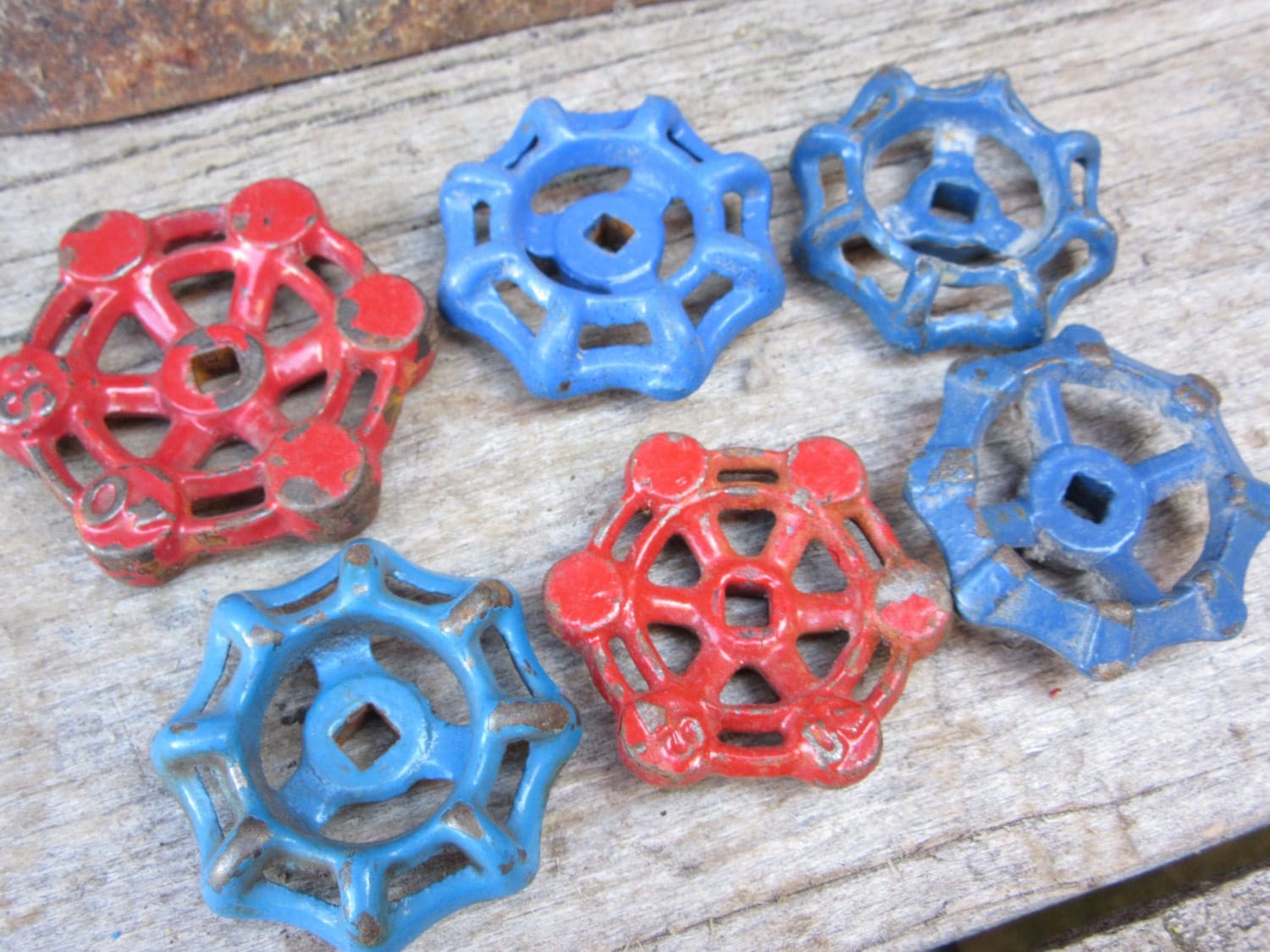 Faucet Knobs Metal Handles Knobs 6 Industrial Spigot Valve Handles ...