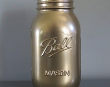 Popular items for gold mason jar on Etsy
