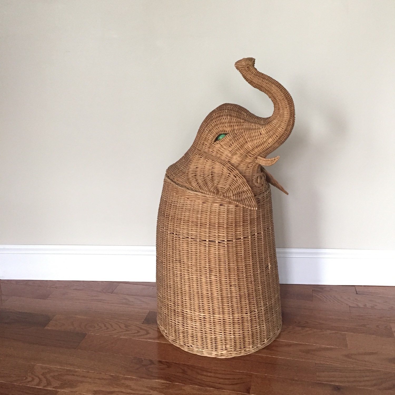 Vintage Wicker Elephant Hamper – Storage – Haute Juice