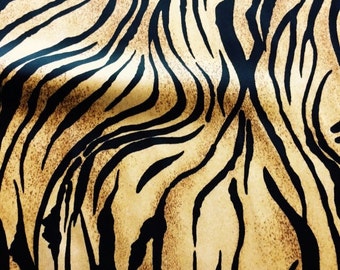 Tiger print fabric | Etsy
