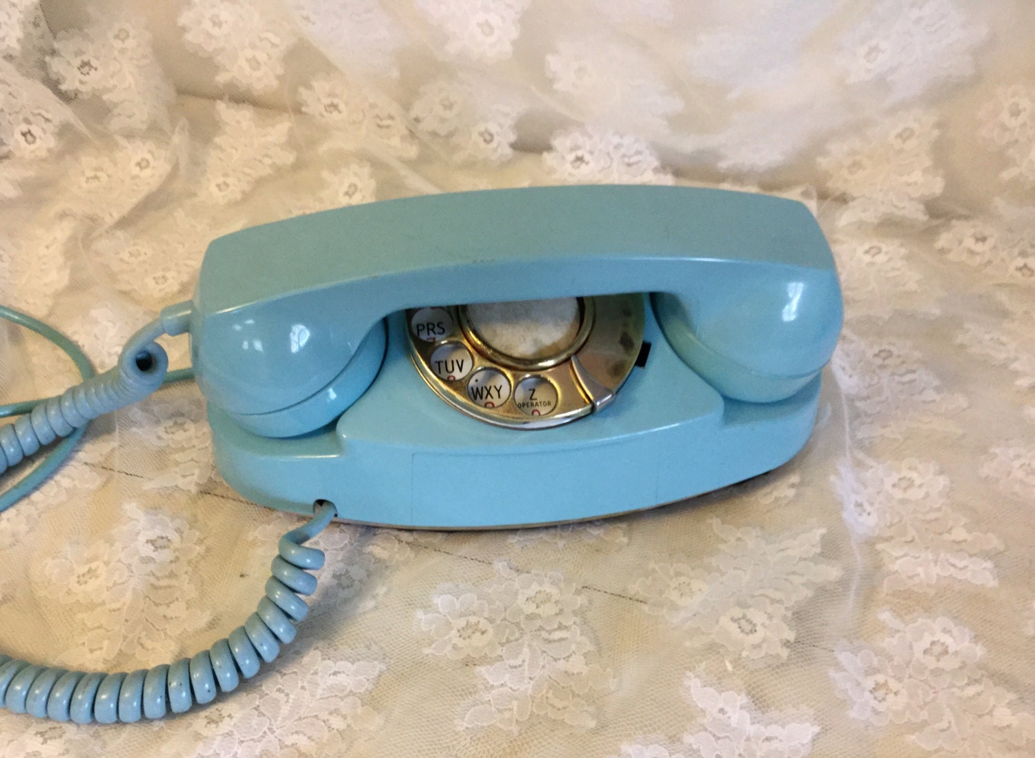 Vintage Blue Rotary Dial Princess Phone Vintage ITT Telephone