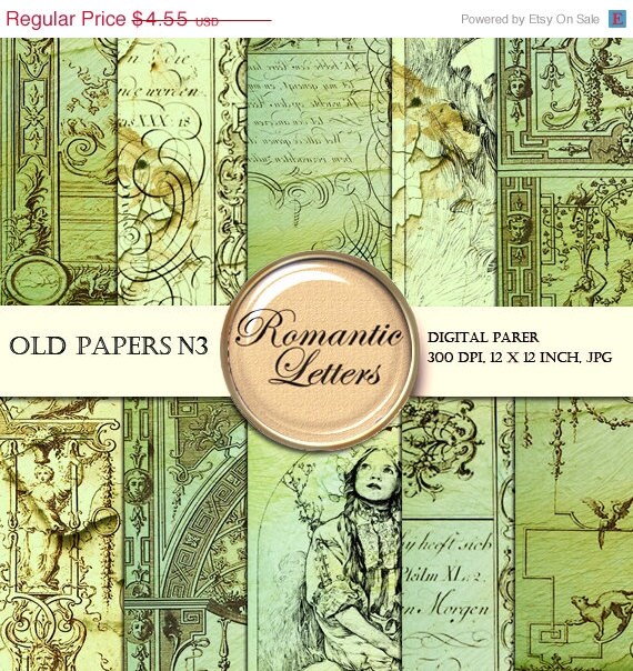 SALE 40% Digital scrapbook paper pack digital by RomanticLetters