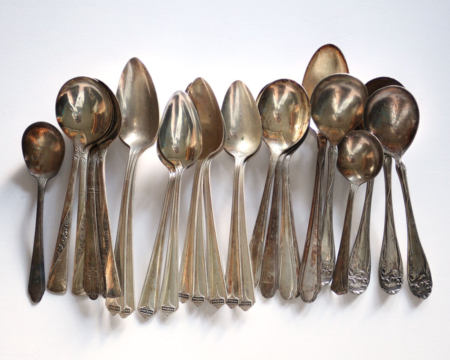 Vintage Silverplate Spoons – Lot of 26 – Silver Plate Craft Lot – Art ...