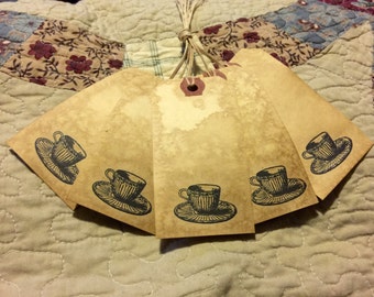 Coffee cup tags | Etsy