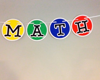Math banner | Etsy