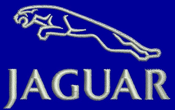jaguar logo Embroidery Design 2 sizes 10060 mm / 4 5.4inc