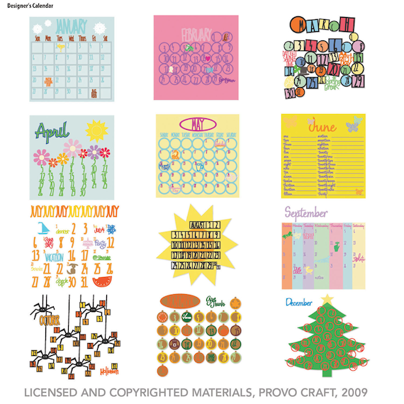 Designer's Calendar, NEW Cricut Cartridge from ACraftersCorner on Etsy ...