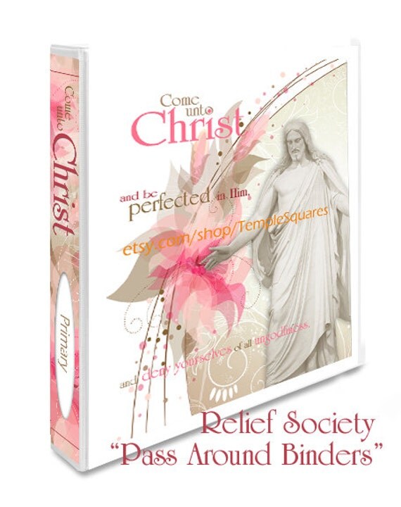 Items similar to PRINTABLE LDS Binder Covers Relief Society "Pass ...