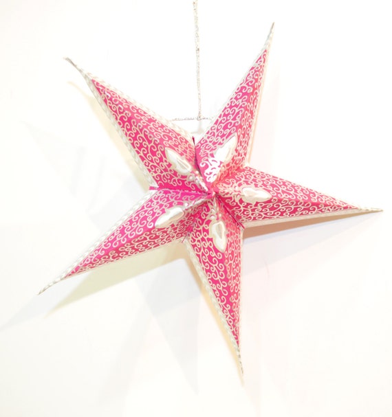 Hanging Paper Star Handmade Holiday Ornaments Star theme