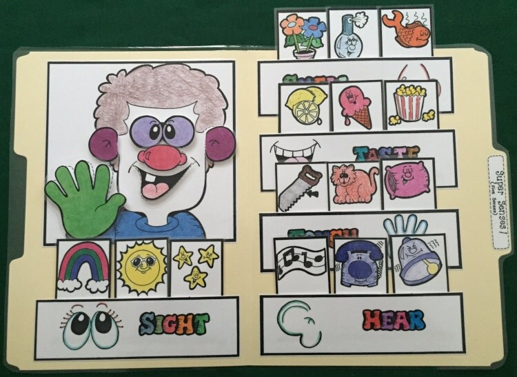 SUPER SENSES Five Senses File Folder Game by NoBatteryReqrdGames