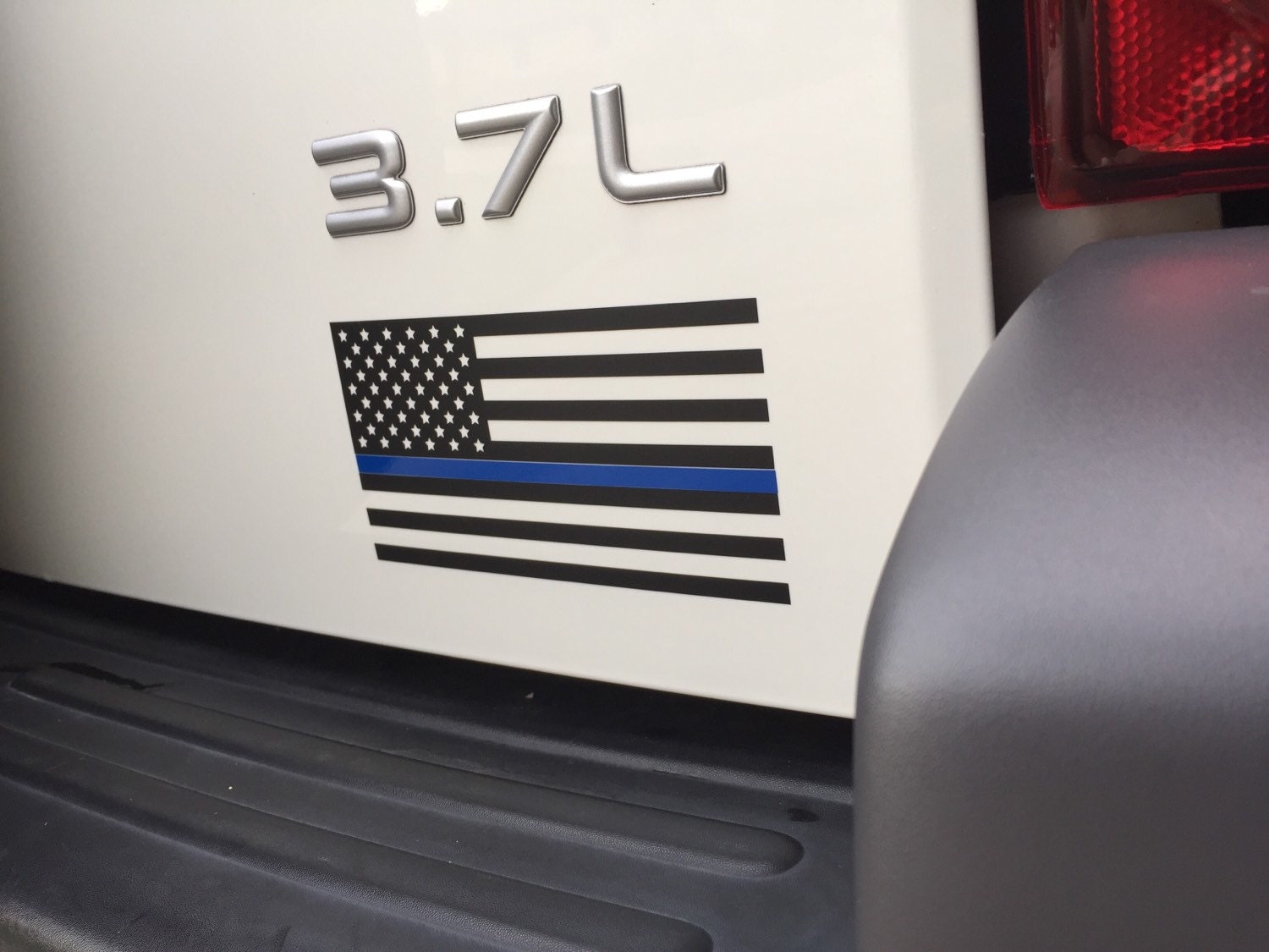 Thin Blue Line Flag Vinyl Decal American Flag Black White