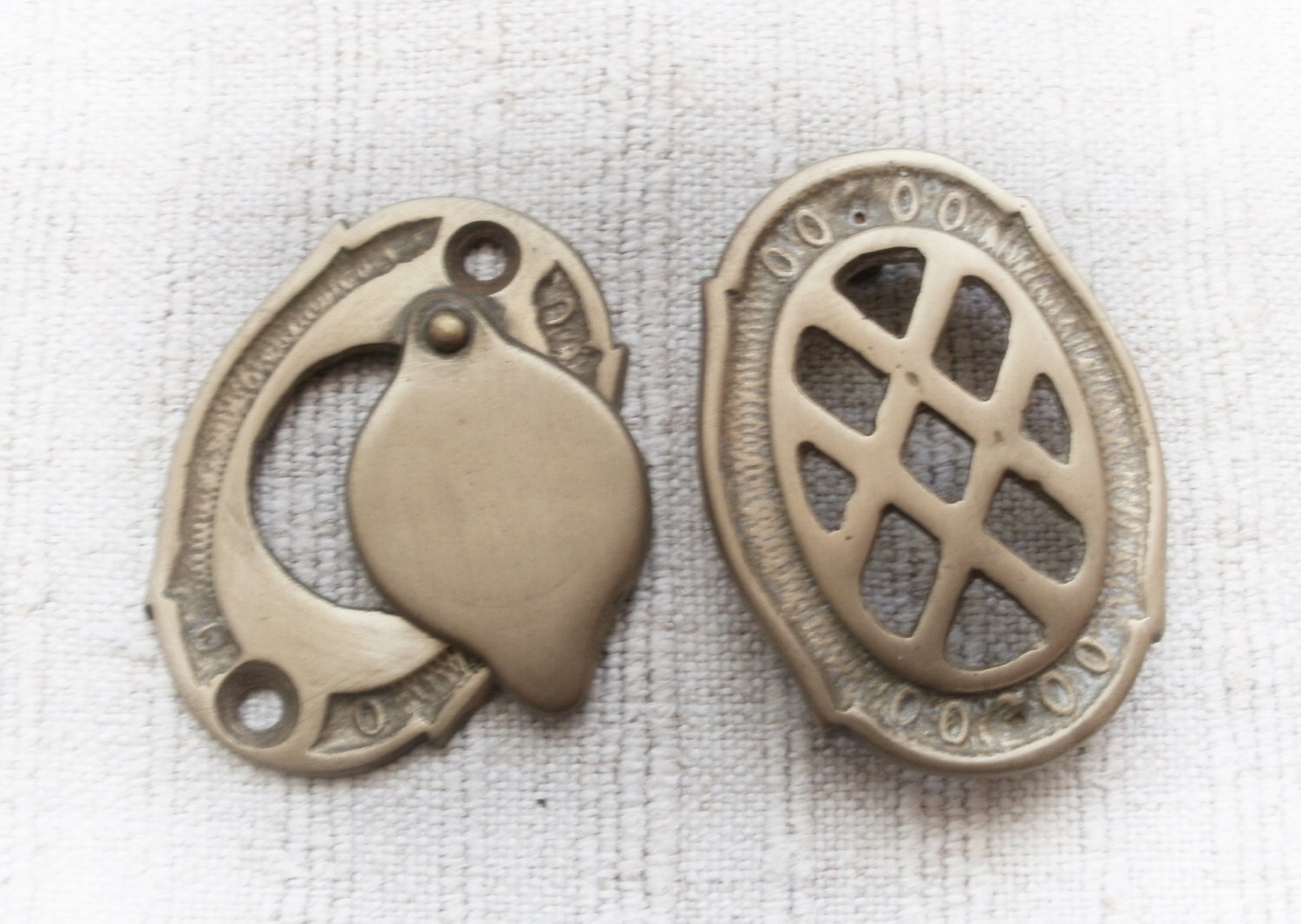 Antique spy hole Genuin brass judas window from antique door Old golden ...