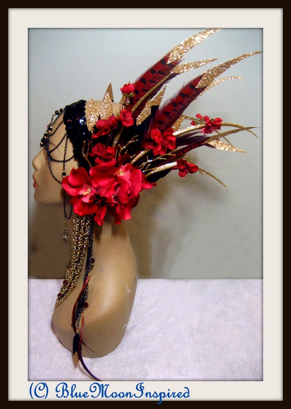 SOLD Tribal headpiece Fairy headdress by BlueMoonInspired13