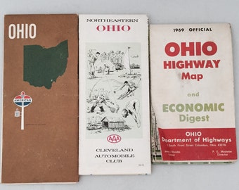 Vintage road maps | Etsy