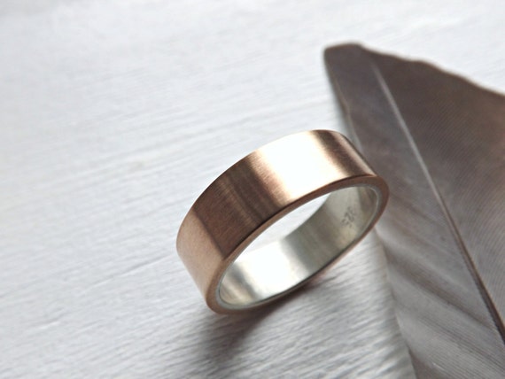 mens wedding band bronze wedding ring mens ring by CrazyAssJD