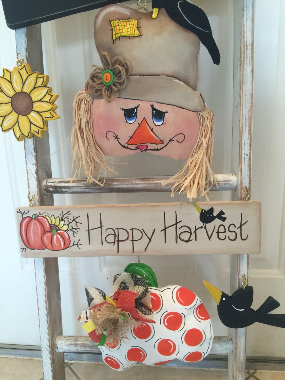Fall Decor Ladder Holiday Ladder by TiffinyHDesigns on Etsy