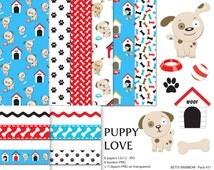 Unique puppies clipart related items | Etsy