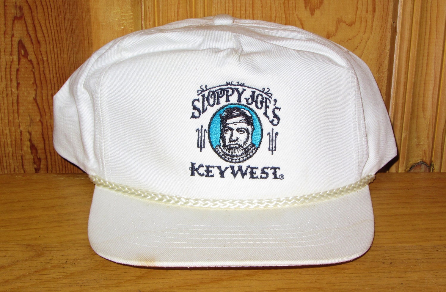 SLOPPY JOE’S Bar Key West Vintage Embroidered White Trucker Snapback ...