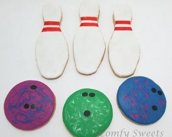 Bowling pin cookie | Etsy