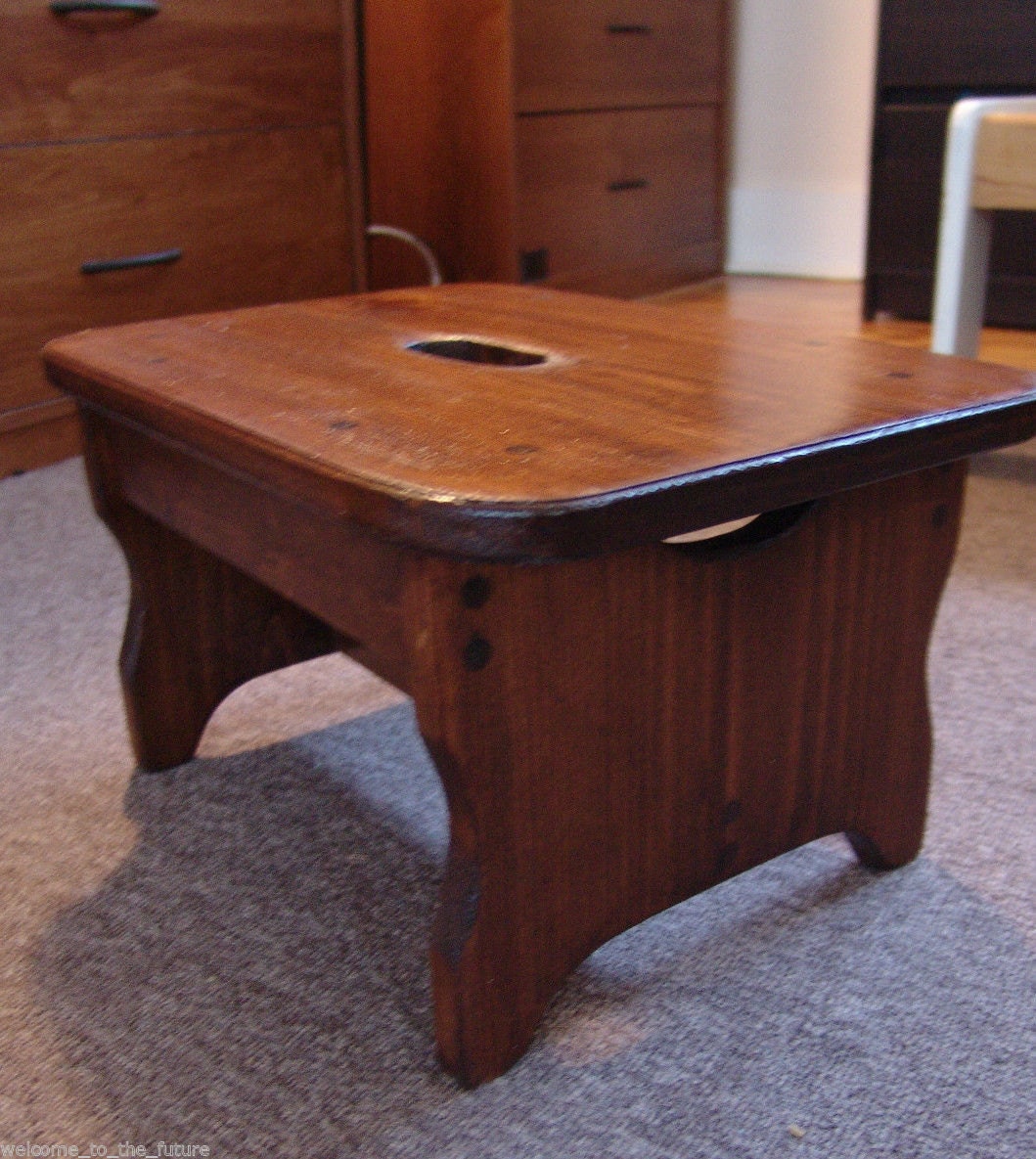 Handcrafted Heavy Duty Step Stool Solid by WindyWoodsWoodcraft