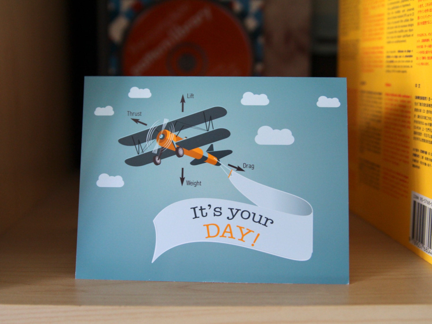 Printable Airplane Birthday Card