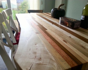 Items similar to Modern, Custom Dining Table, Reclaimed Wood and Steel ...