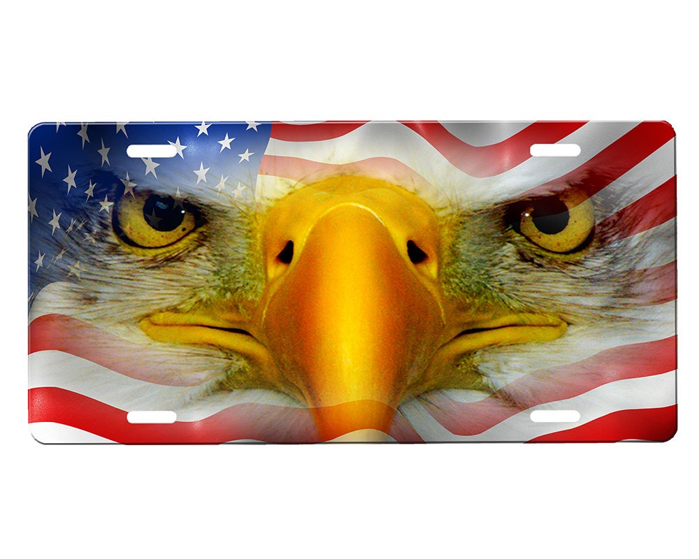 Eagle License Plate by Onestopairbrushshop on Etsy