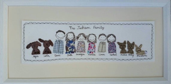 Personalised Family Portrait designed and handmade especially