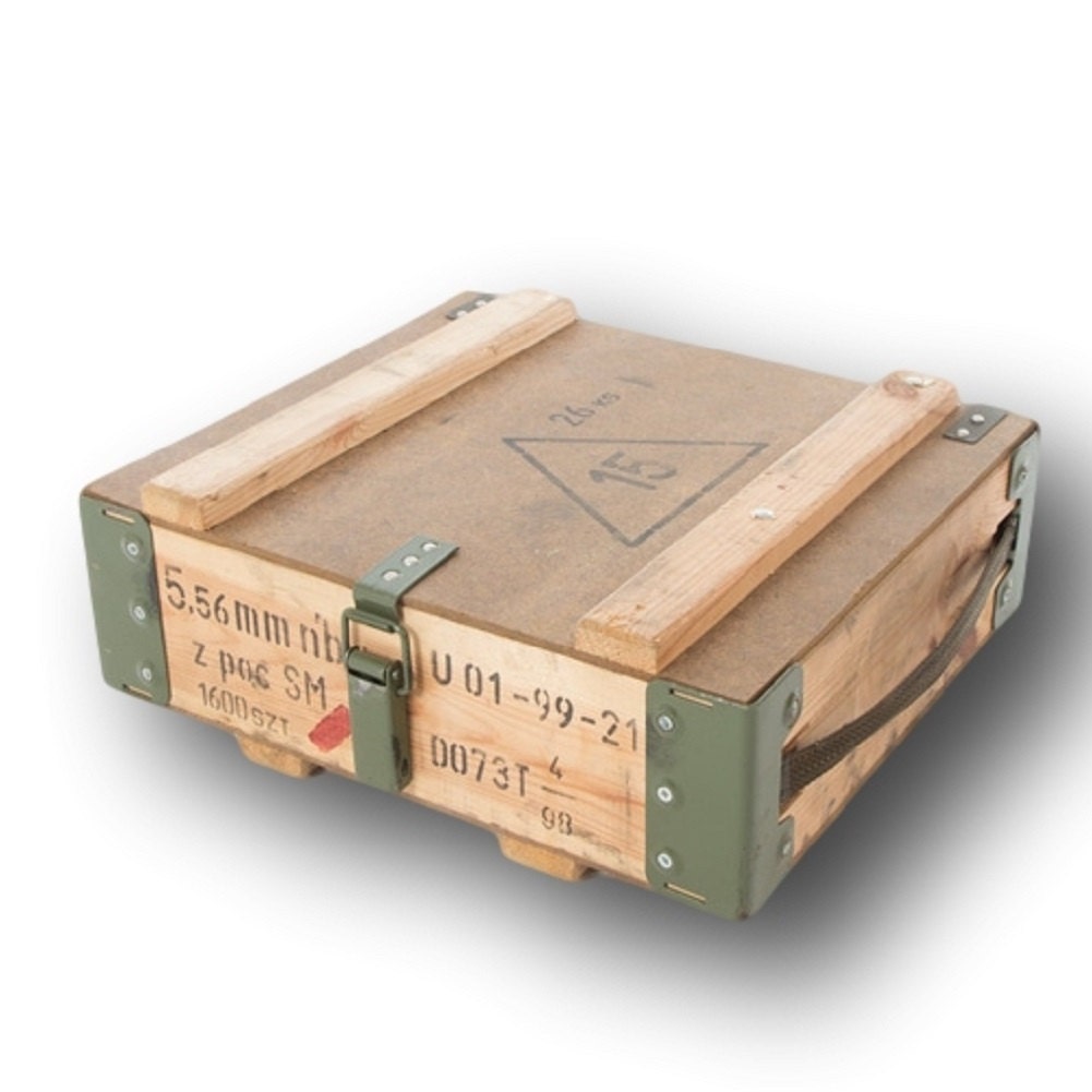 Polish Wooden Ammo Box,Ideal Storage or display, with carry handle ...