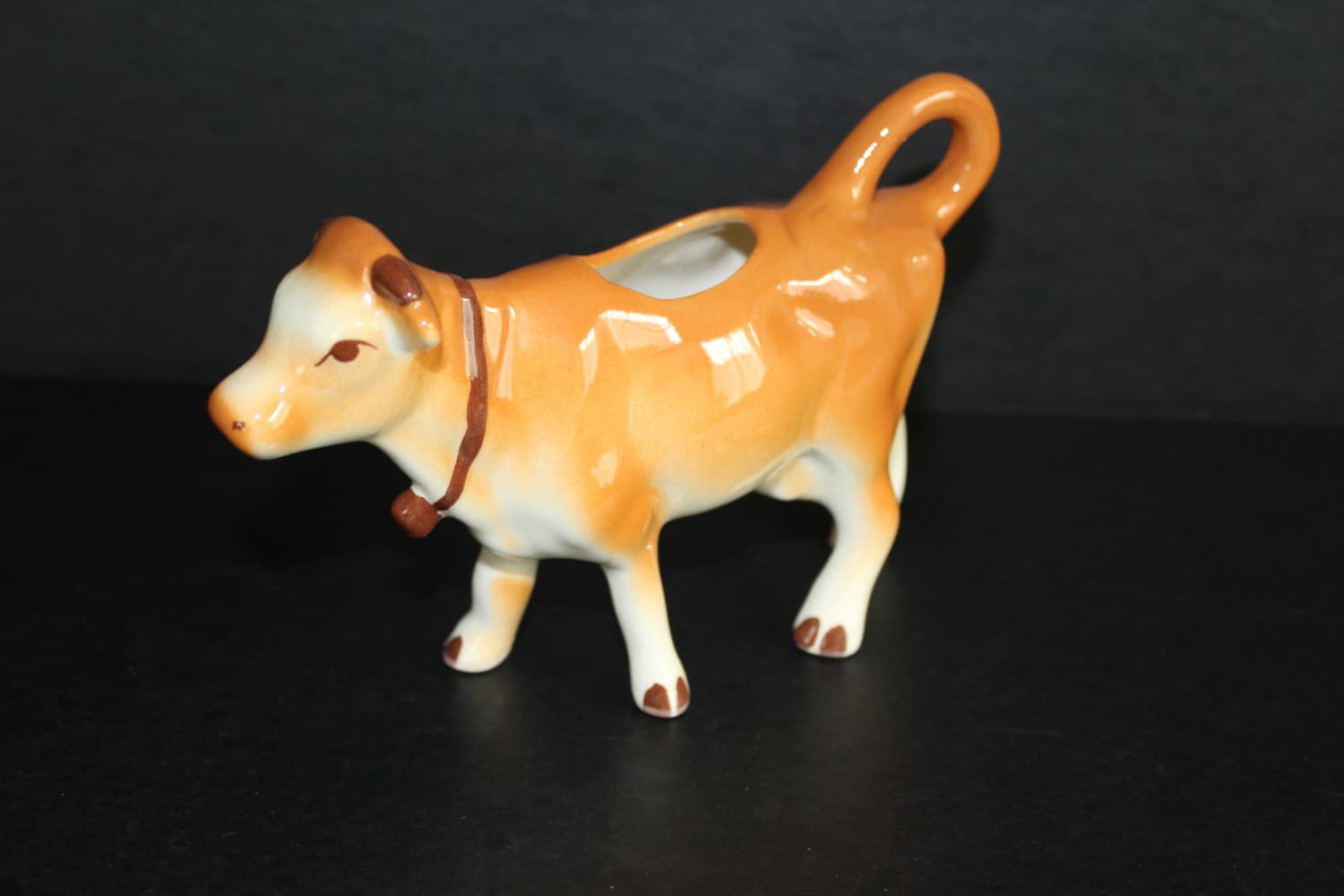 Vintage Ceramic Brown Cow Creamer, Cow Bells, Cream and Sugar, Cow ...
