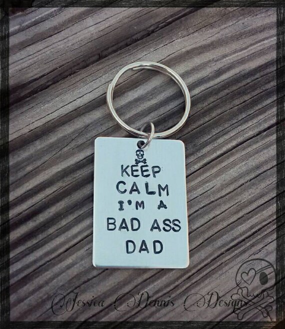 Items similar to Keep Calm I'm a Bad Ass Dad - Skull & Crossbones ...