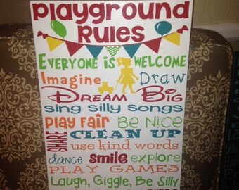 Playground sign | Etsy
