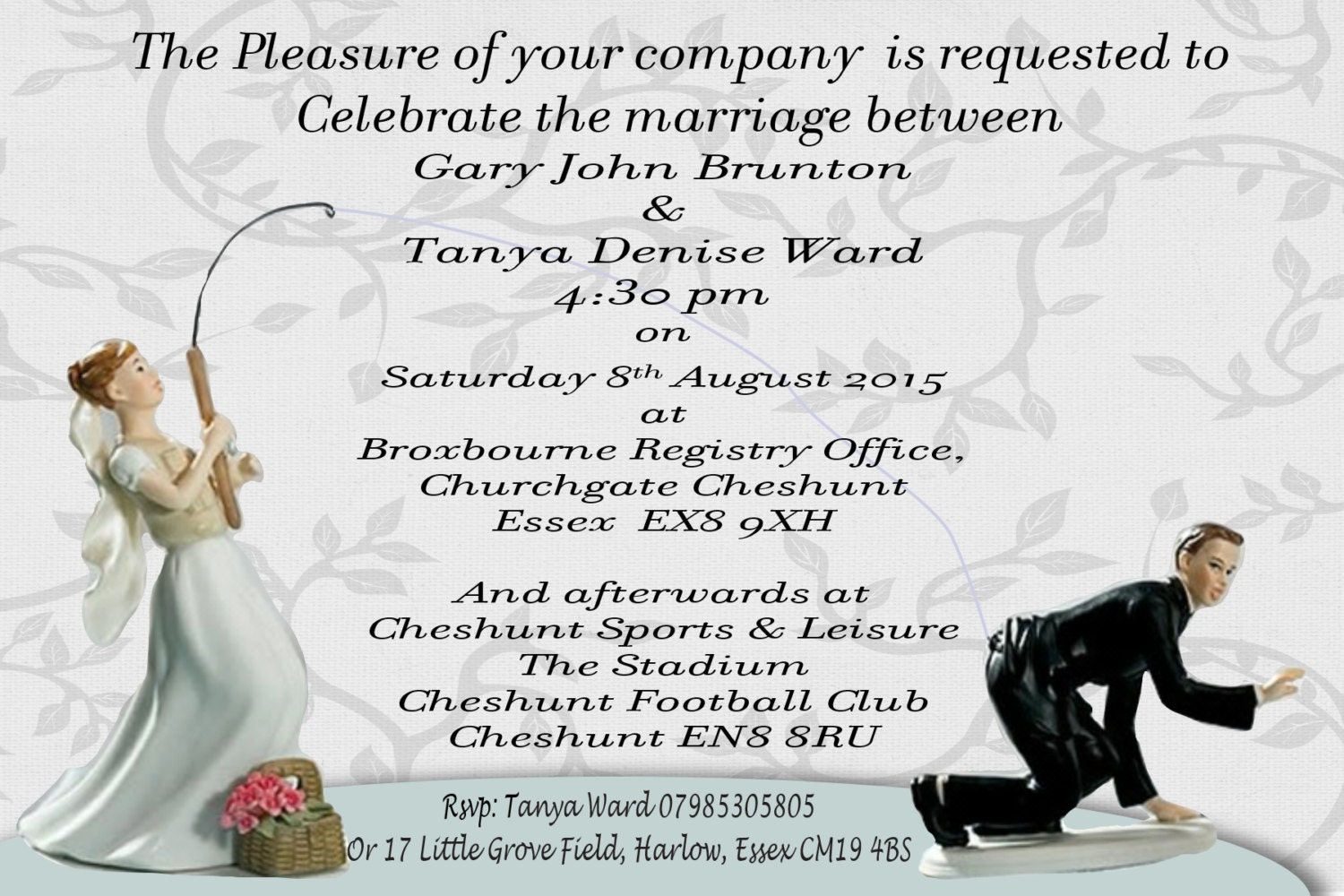 Free Printable Fishing Wedding Invitation