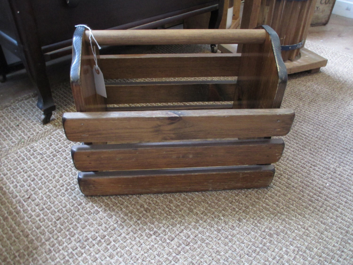 Antique Wooden Magazine or Record Holder – Haute Juice