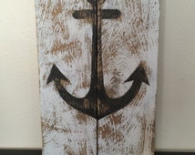 Popular items for wooden anchor sign on Etsy