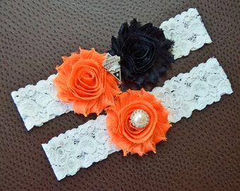 Denver Broncos NFL Handmade Football Wedding Garter Set