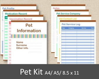 Pet planner | Etsy