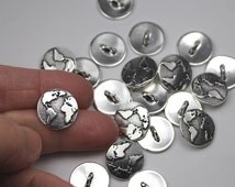 Popular items for silver buttons on Etsy