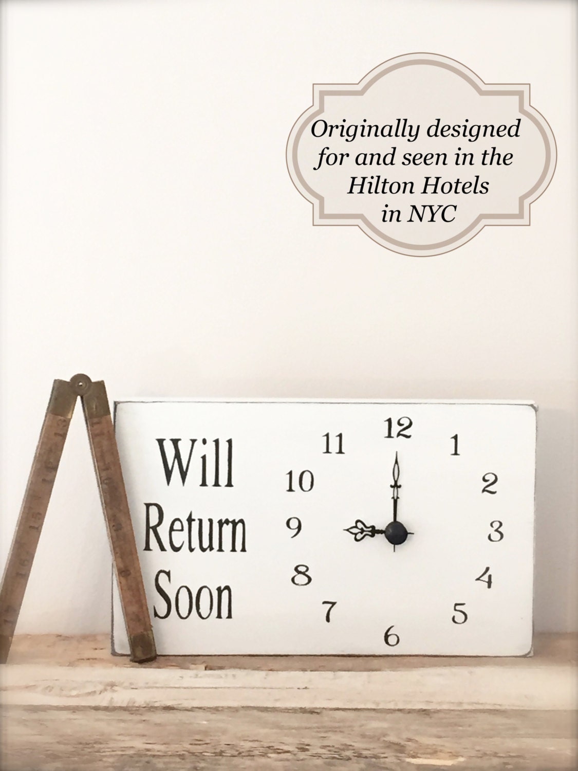 Business Sign Will Return Soon Clock Sign Store Hour by InMind4U