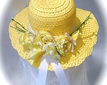 Popular items for girls tea party hat on Etsy