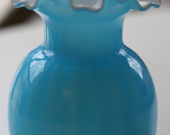 Blue fenton vase | Etsy