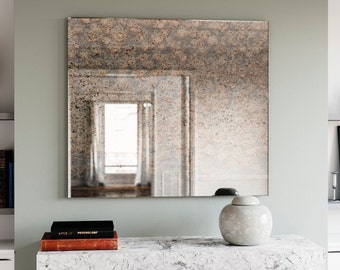 Antiqued wall mirror. Antiqued glass mirror. by MirrorCooperative