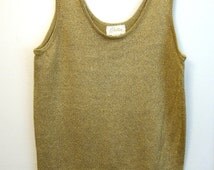 Popular items for gold tank top on Etsy