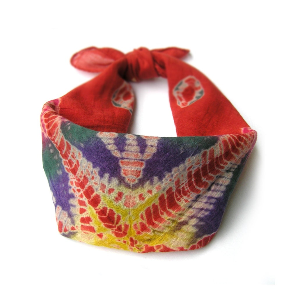 Hippie Bohemian Bandana Headband Wide Headband Fabric Boho