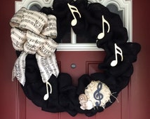 Popular items for music wreath on Etsy