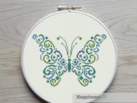 cross stitch pattern butterfly modern cross stitch PDF